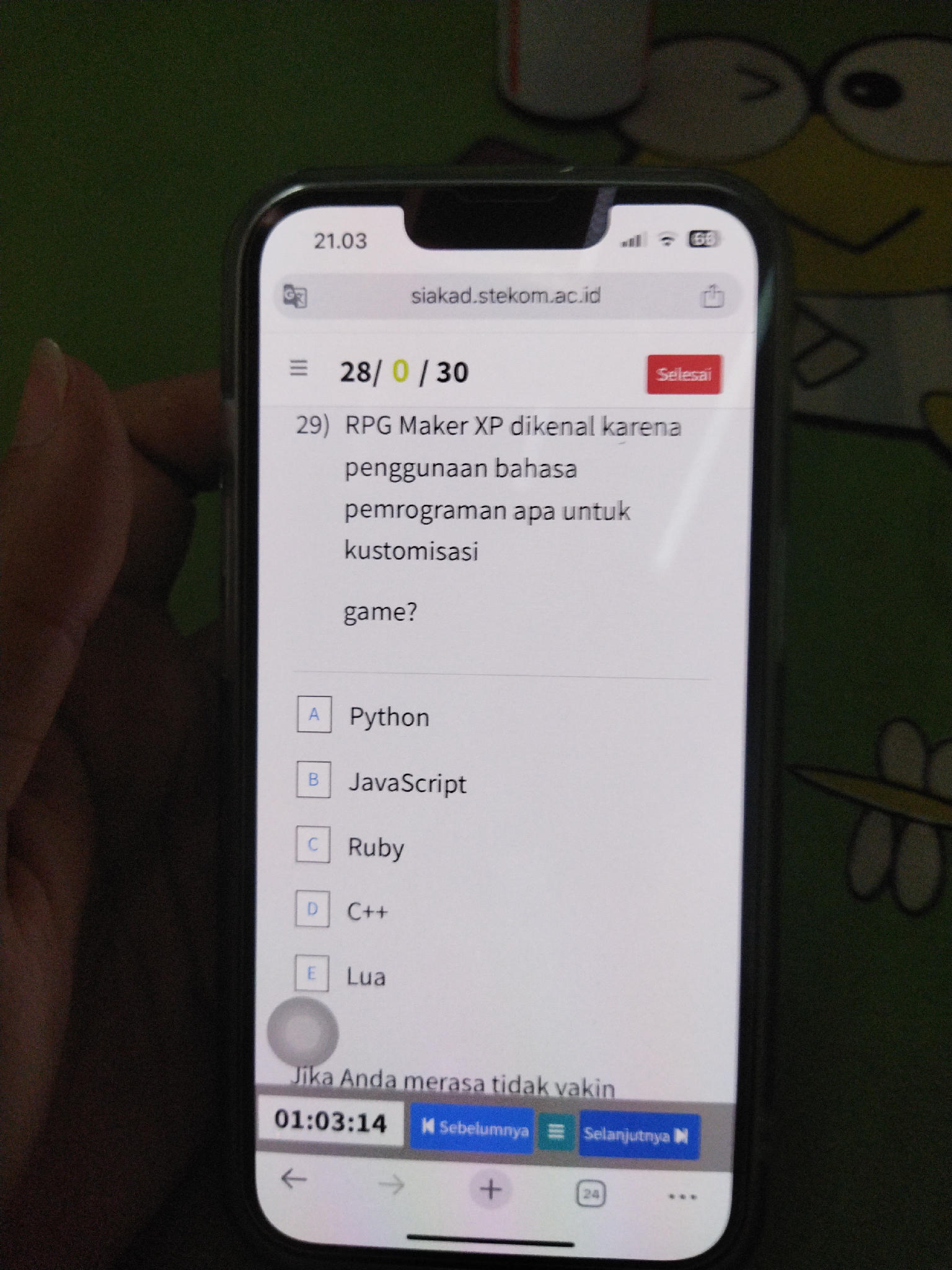 29) RPG Maker XP dikenal karena penggunaan | StudyX
