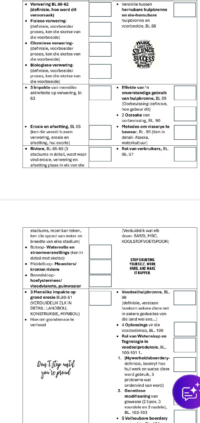 Erosie en afsetting, BL 65 (ken die verskil | StudyX