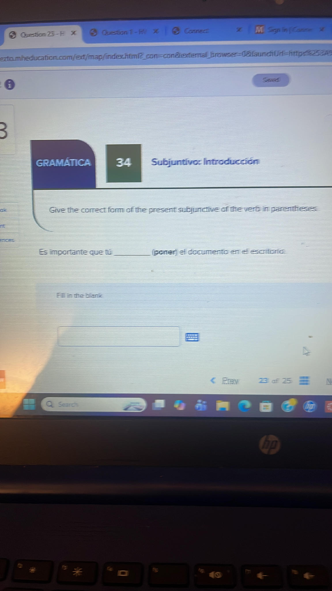 GRAMÁTICA Subjuntivo: Introducción Give the | StudyX