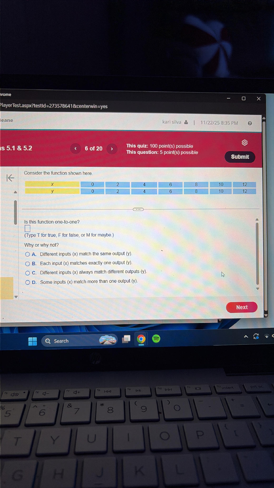Consider the function shown here. | x | 0 | | StudyX
