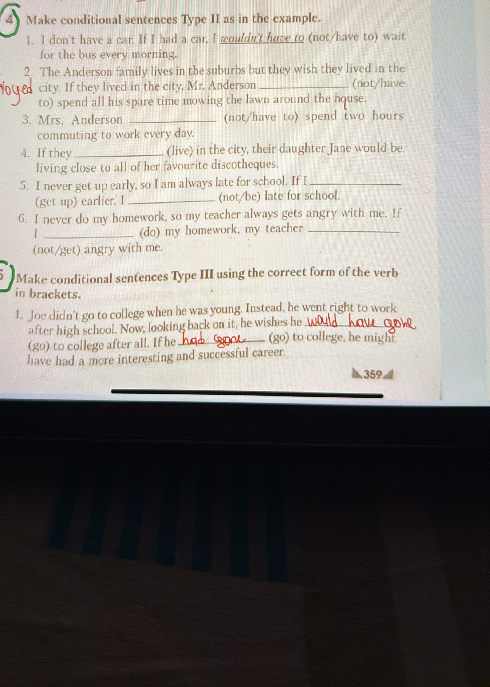 Make conditional sentences Type II as in the | StudyX