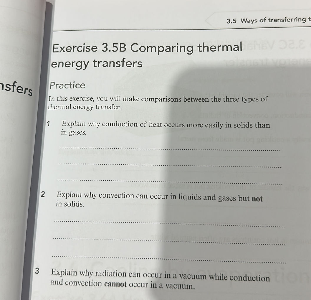 Exercise 3.5B Comparing thermal energy | StudyX