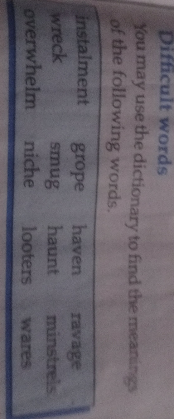 Difficult words You may use the dictionary | StudyX