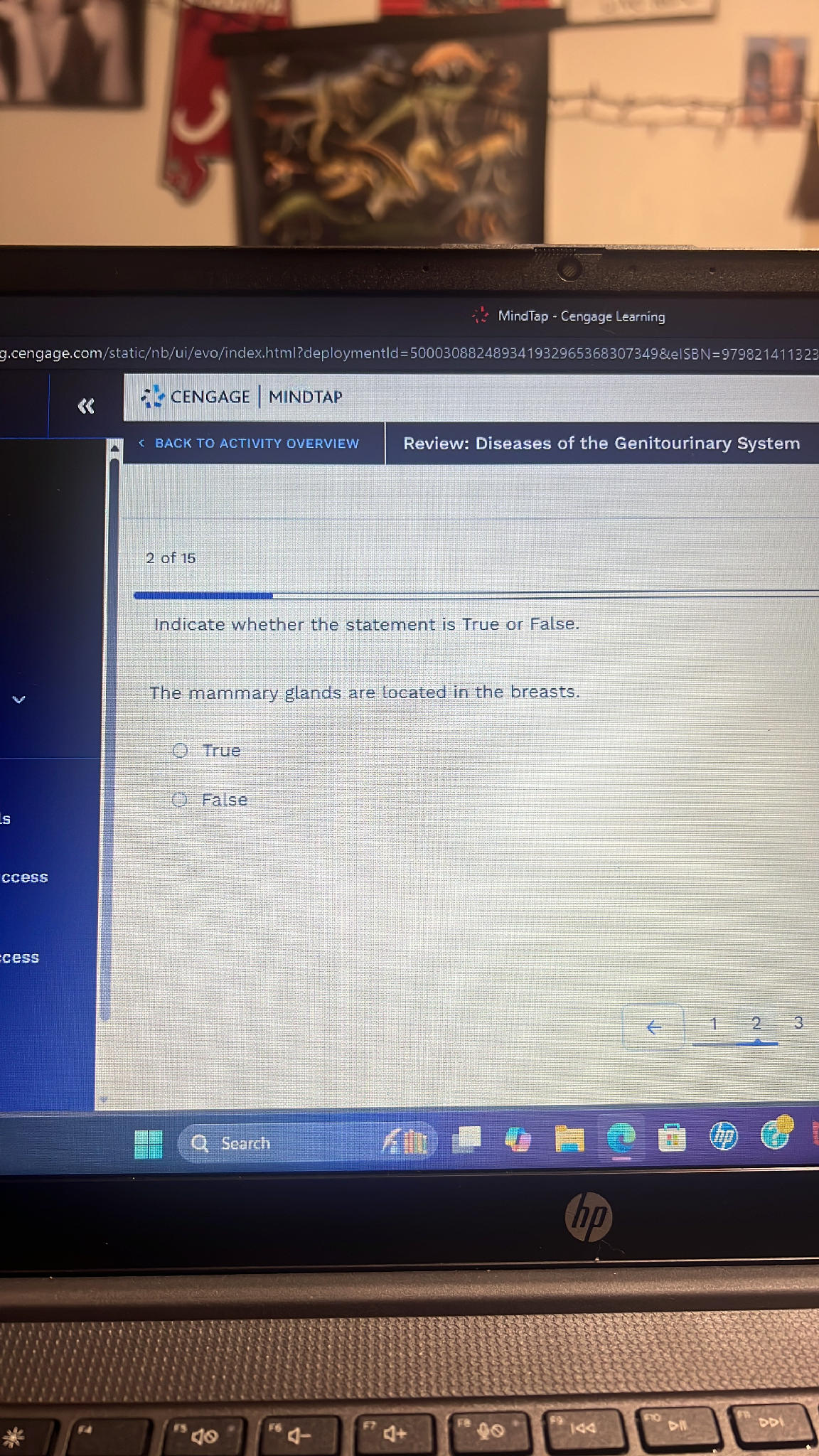 Indicate whether the statement is True or | StudyX