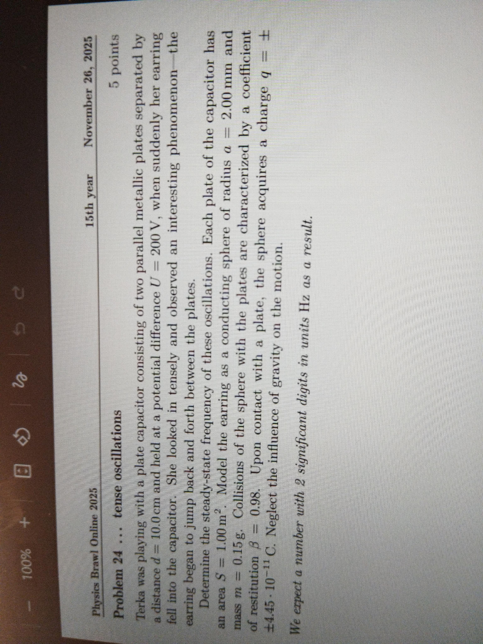 Physics Brawl Online 2025 Problem 24 ...