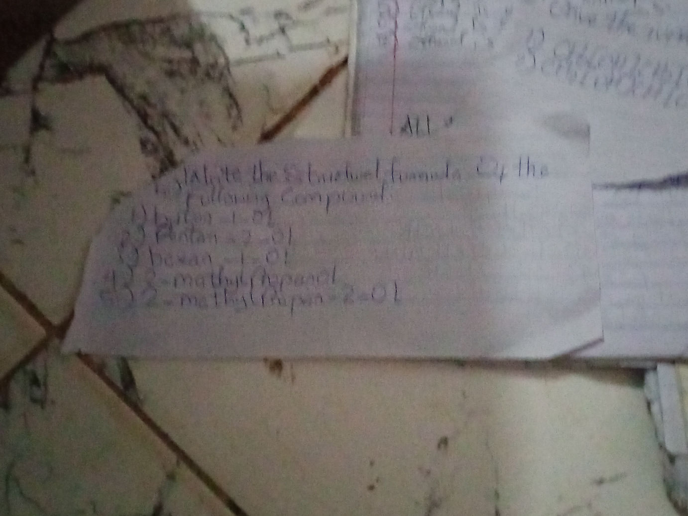 State the structural formula of the | StudyX