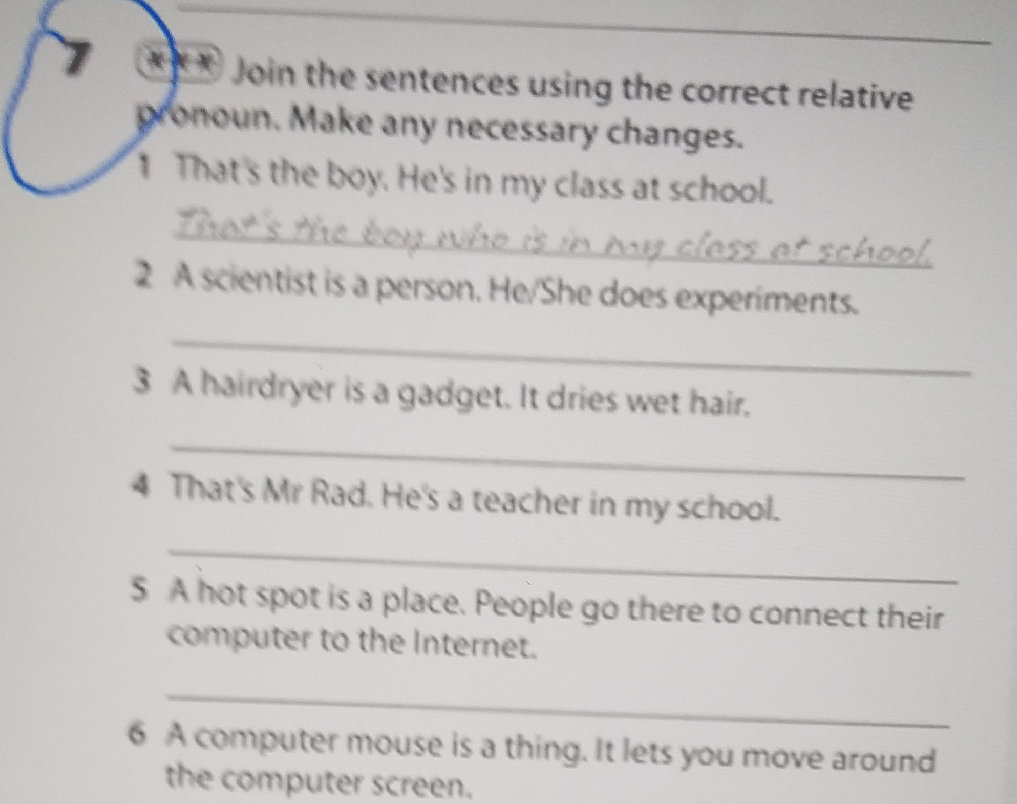 Join the sentences using the correct | StudyX
