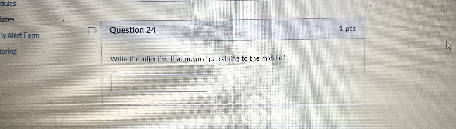 Write the adjective that means "pertaining | StudyX