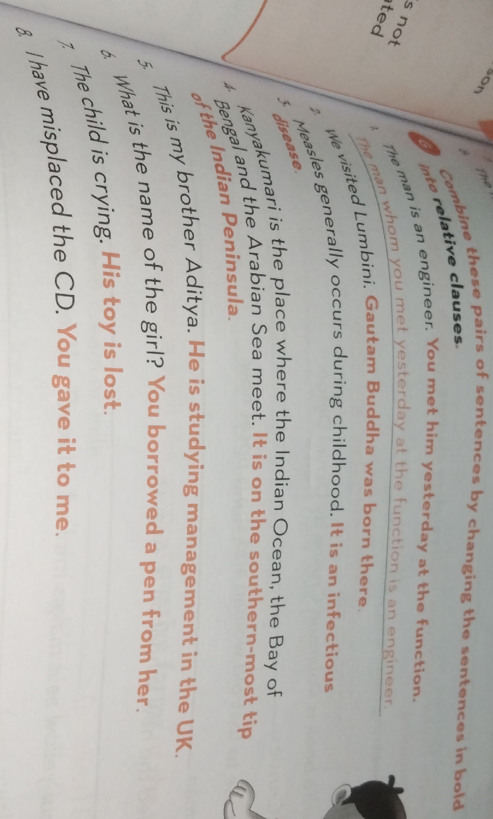 Combine these pairs of sentences by changing | StudyX