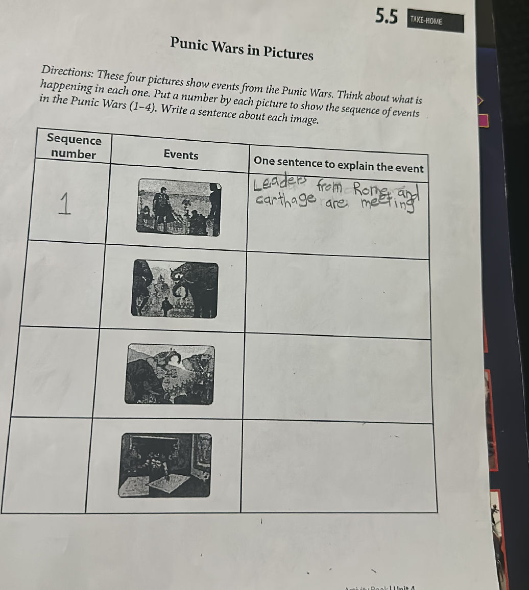Punic Wars in Pictures Directions: These | StudyX
