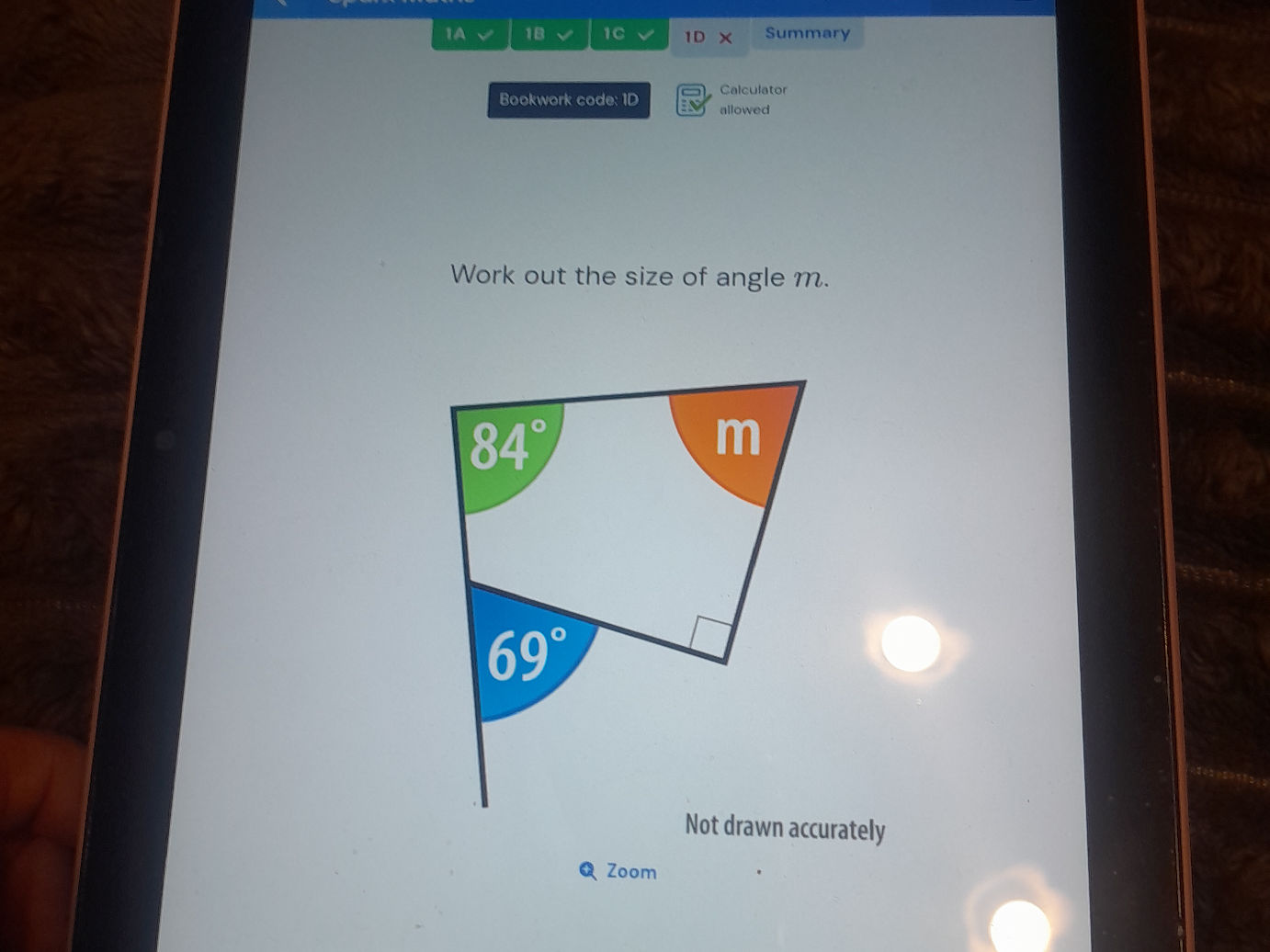 Work out the size of angle $m$. In the | StudyX