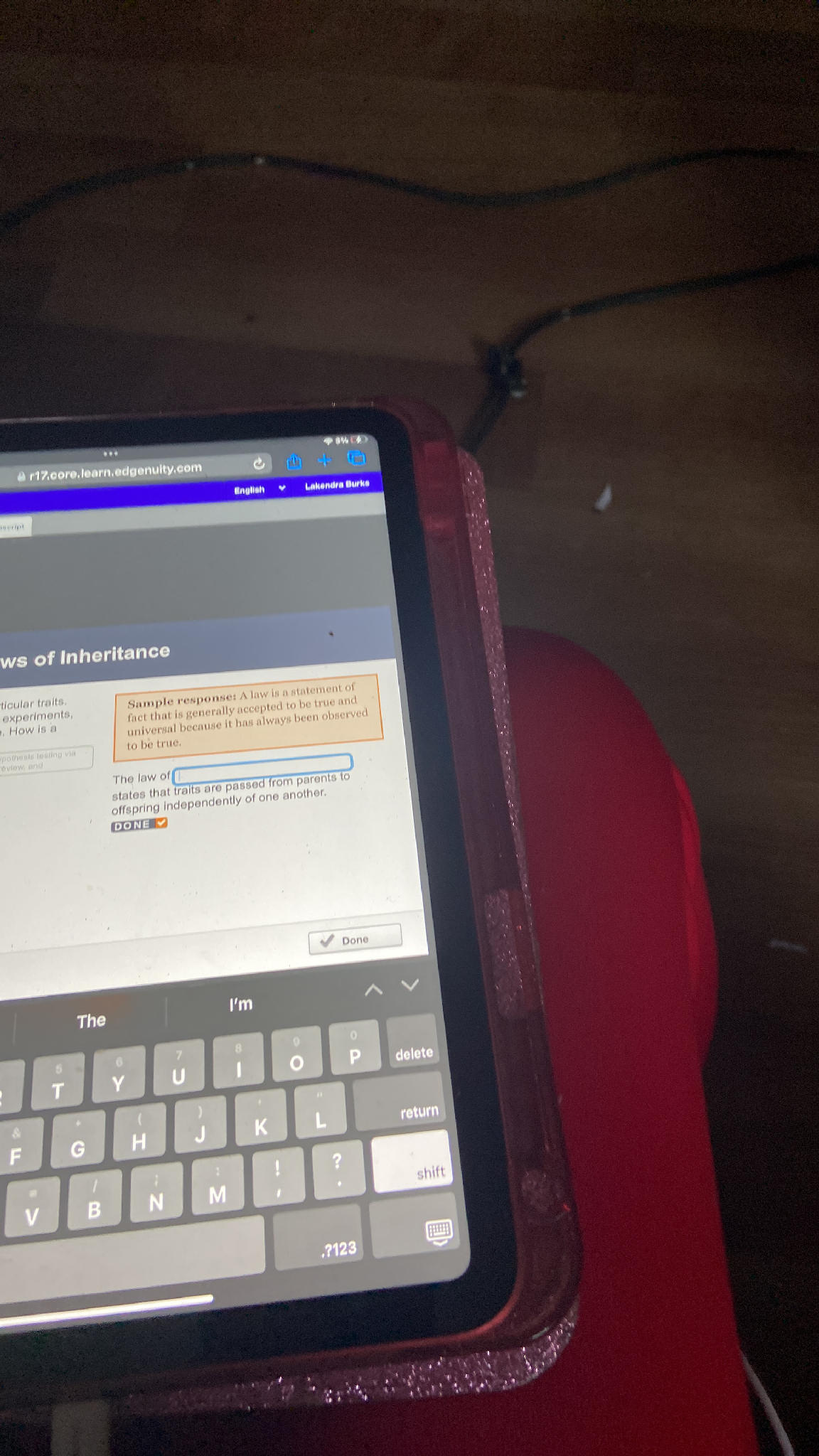 Laws of Inheritance Sample response: A law | StudyX