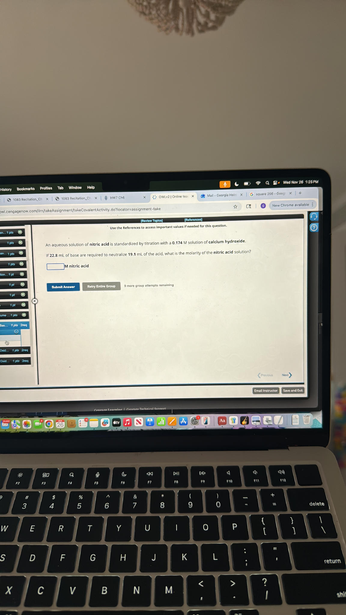 An aqueous solution of nitric acid is | StudyX