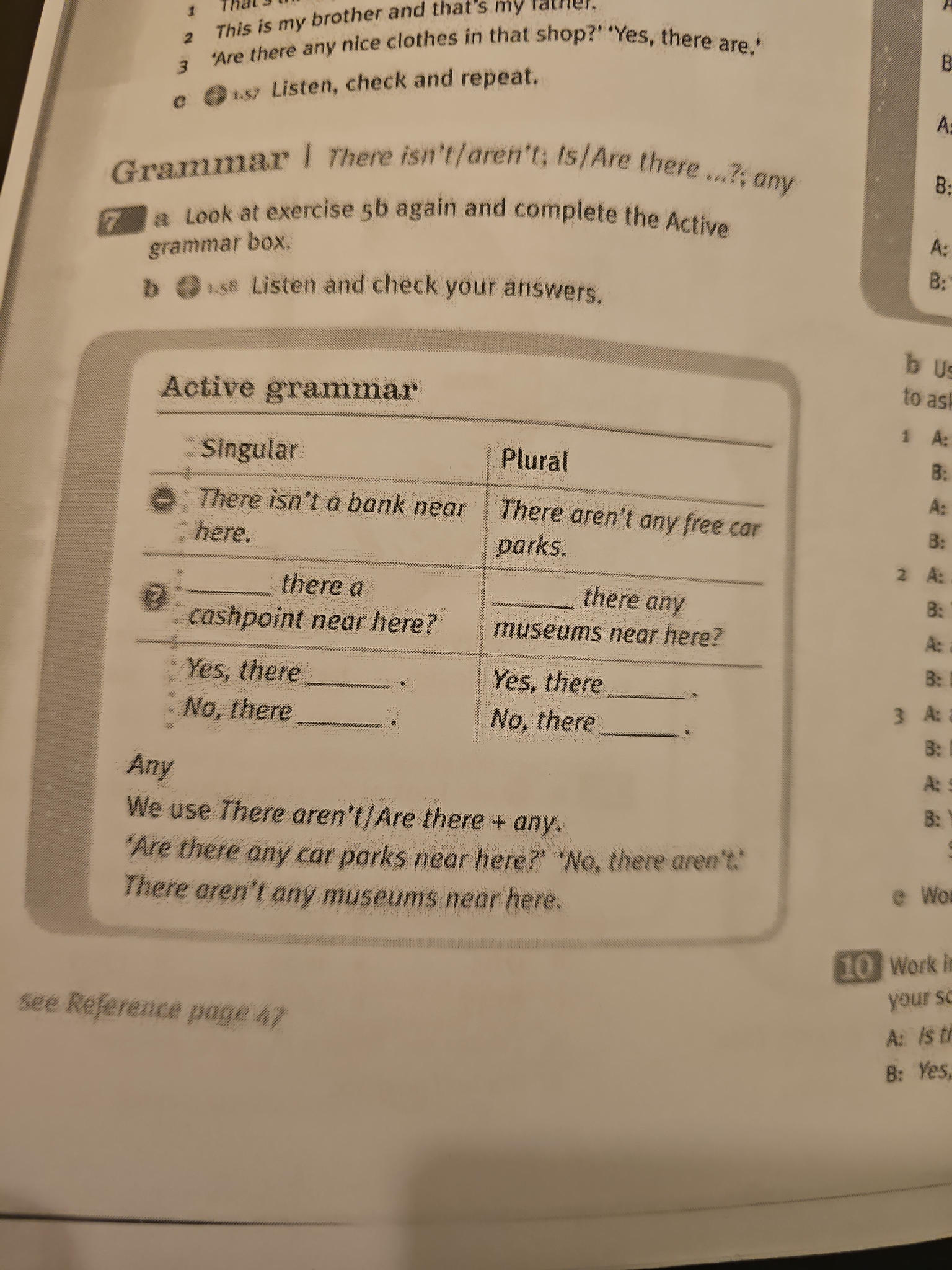 Grammar | There isn't/aren't; Is/Are there | StudyX