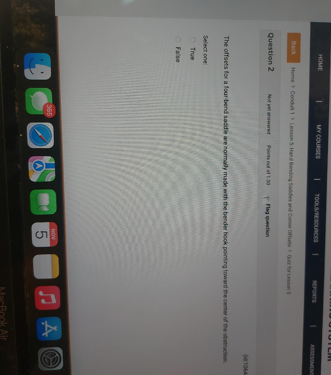 The offsets for a four-bend saddle are | StudyX