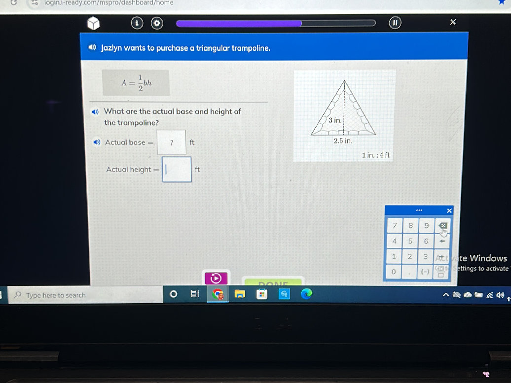 Jazlyn wants to purchase a triangular | StudyX