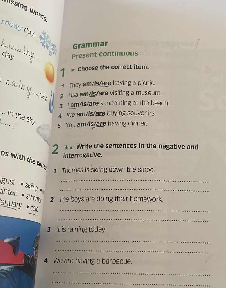 2 ** Write the sentences in the negative and | StudyX