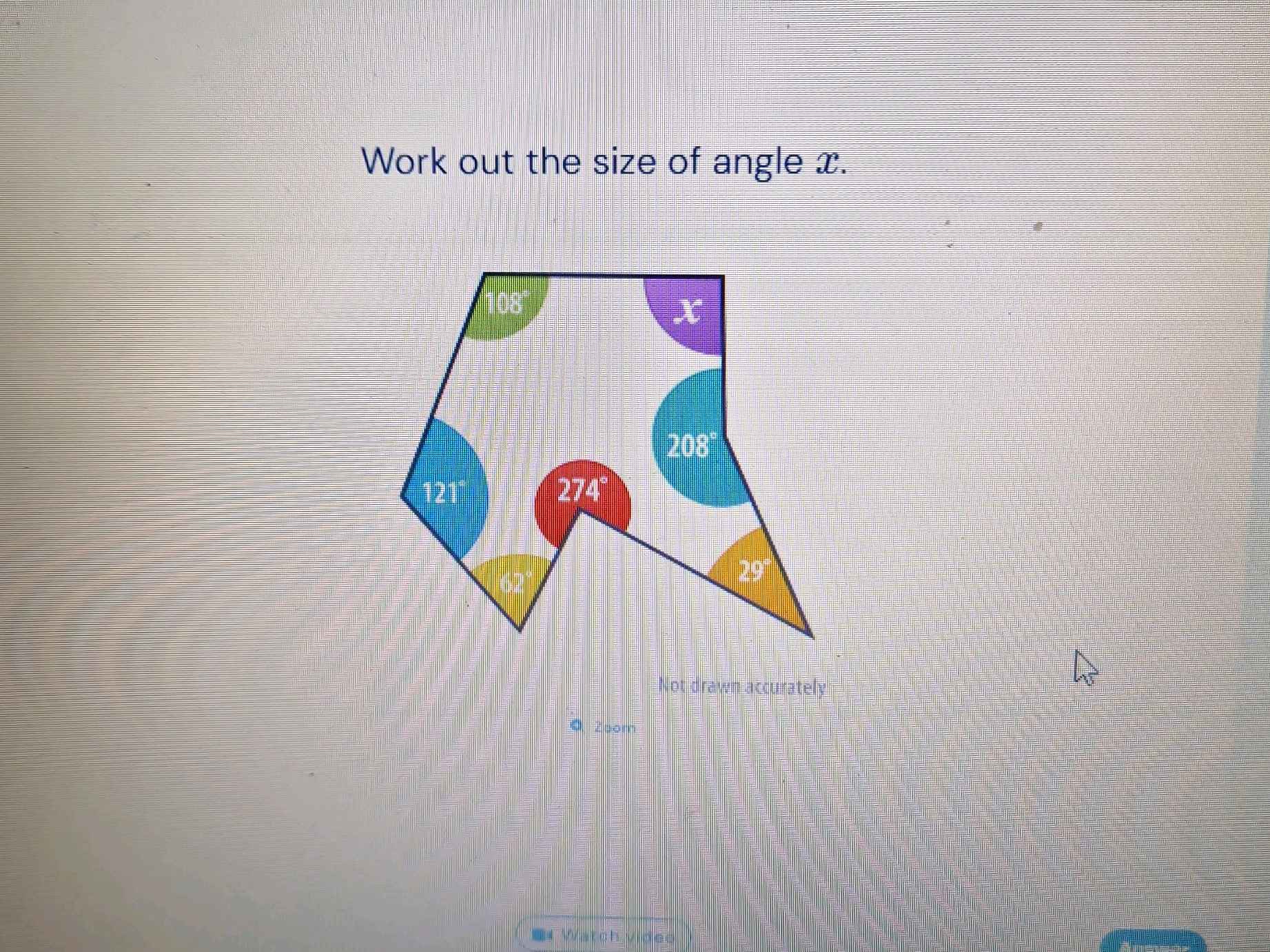 Work out the size of angle $x$. The | StudyX
