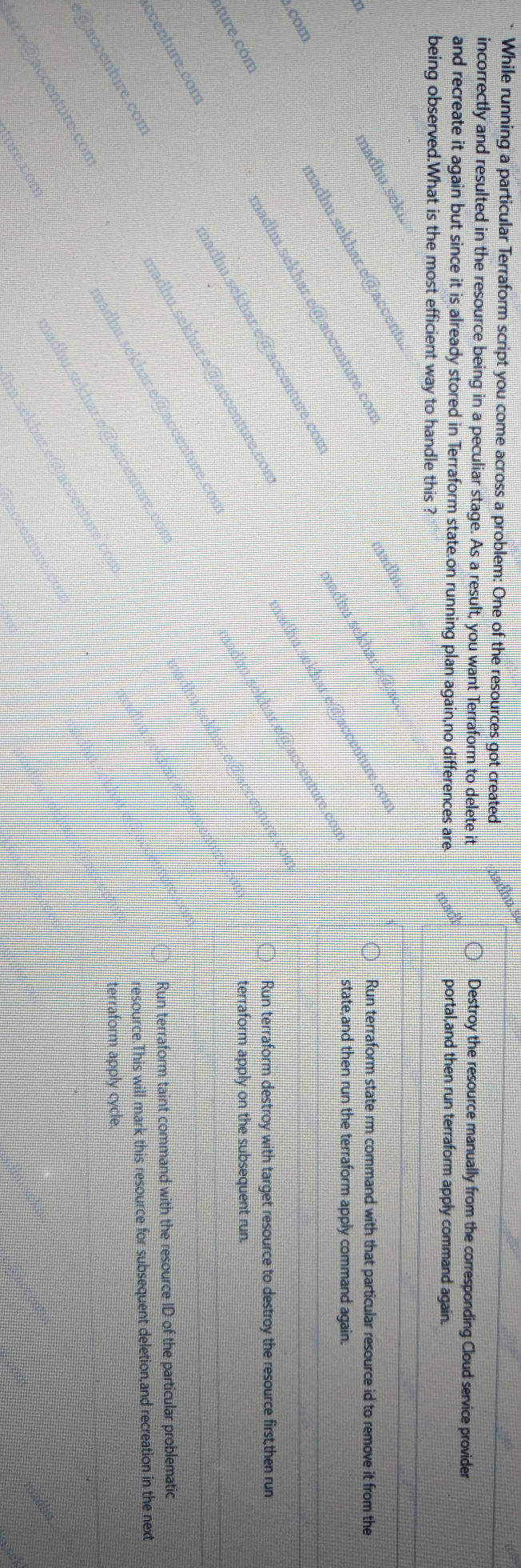 While running a particular Terraform script | StudyX