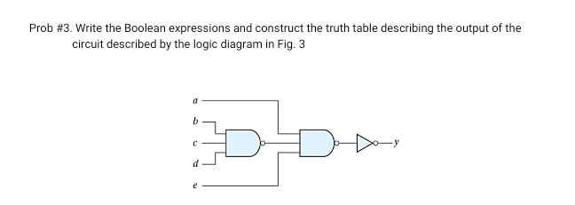 Prob #3. Write the Boolean expressions and | StudyX