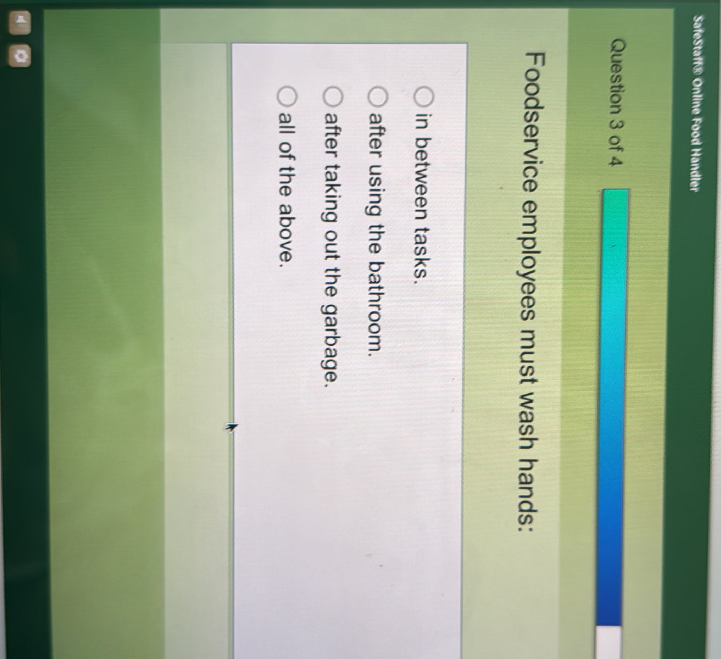 Foodservice employees must wash hands: in | StudyX