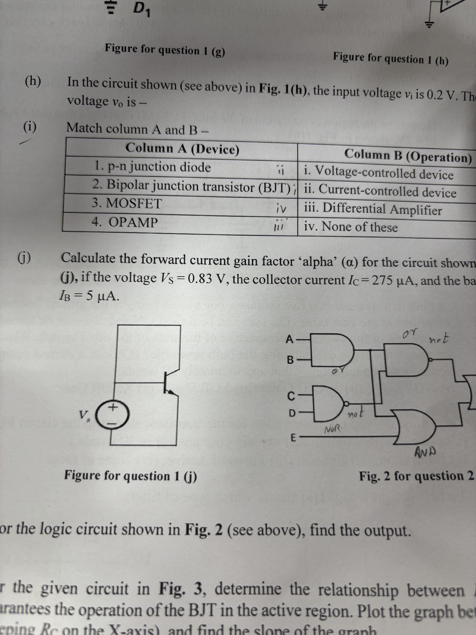 for the logic circuit shown in Fig. 2 (see | StudyX
