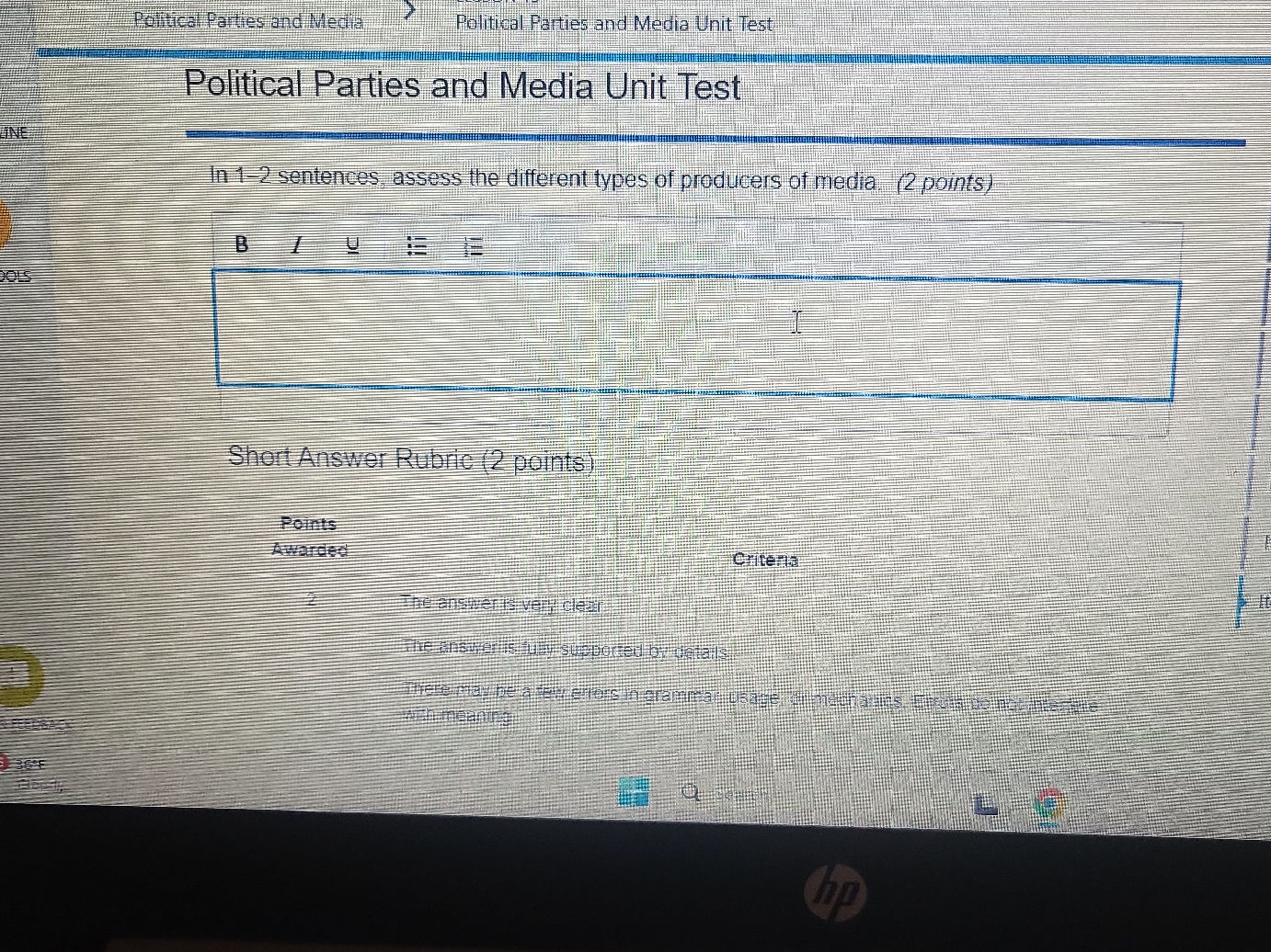 In 1-2 sentences, assess the different types | StudyX