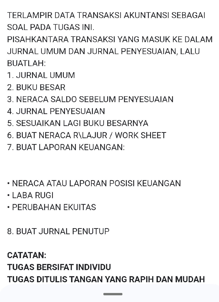 TERLAMPIR DATA TRANSAKSI AKUNTANSI SEBAGAI | StudyX