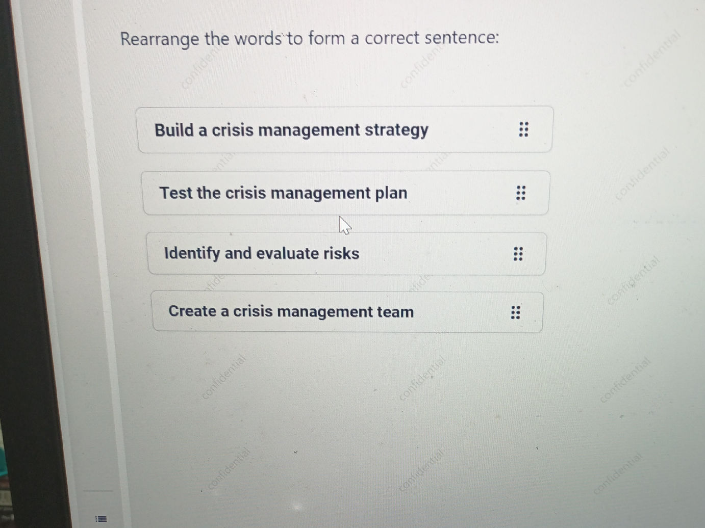 Rearrange the words to form a correct | StudyX