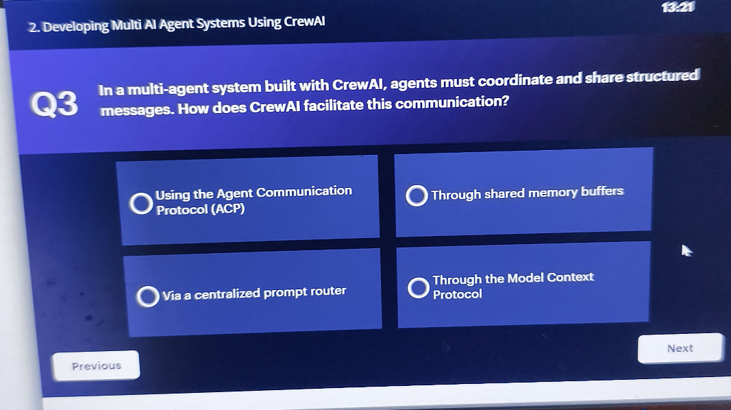 In a multi-agent system built with CrewAI, | StudyX