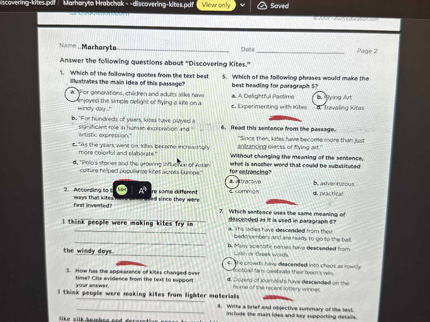 7. Which sentence uses the same meaning of | StudyX
