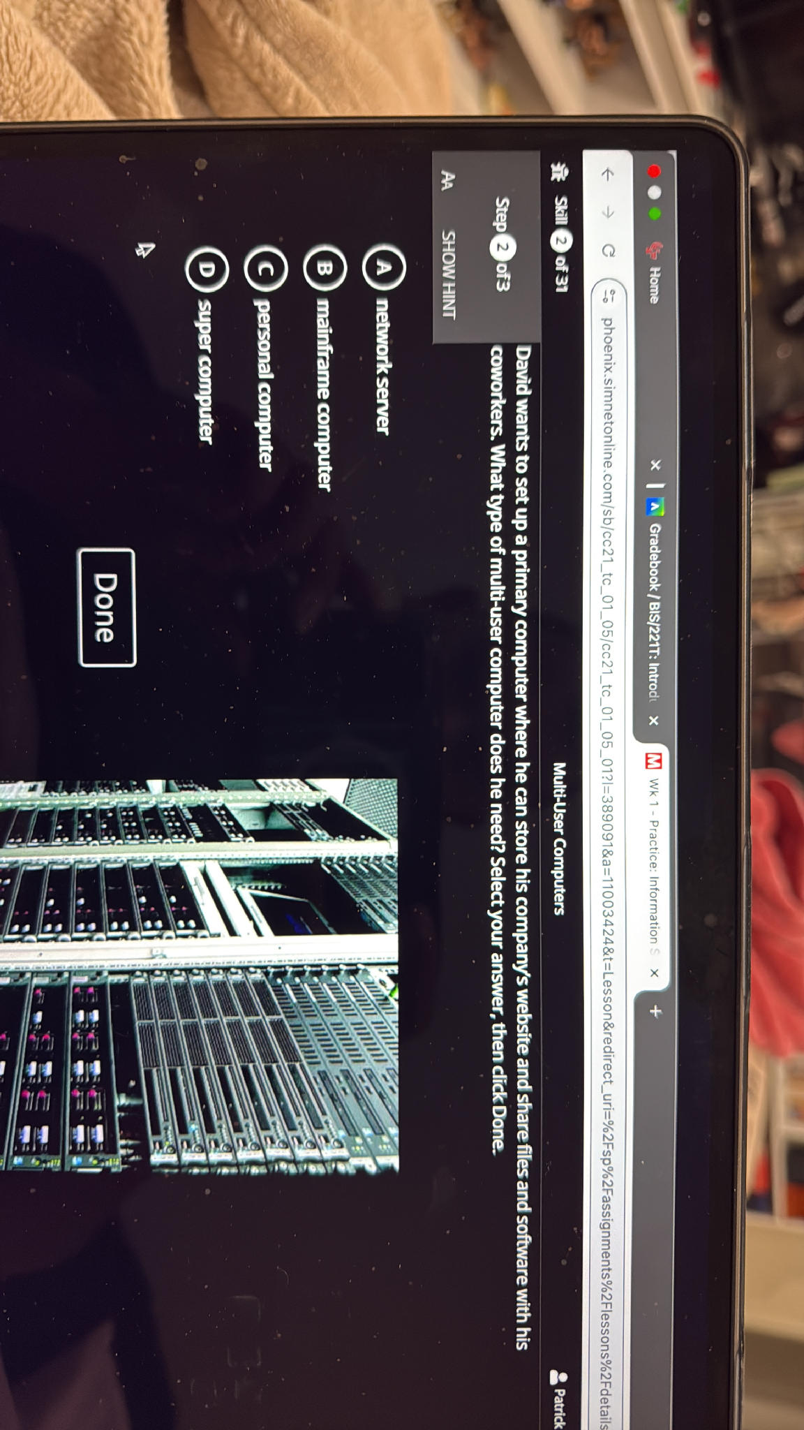 Multi-User Computers David wants to set up | StudyX