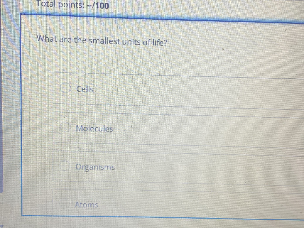 What are the smallest units of life? Cells | StudyX