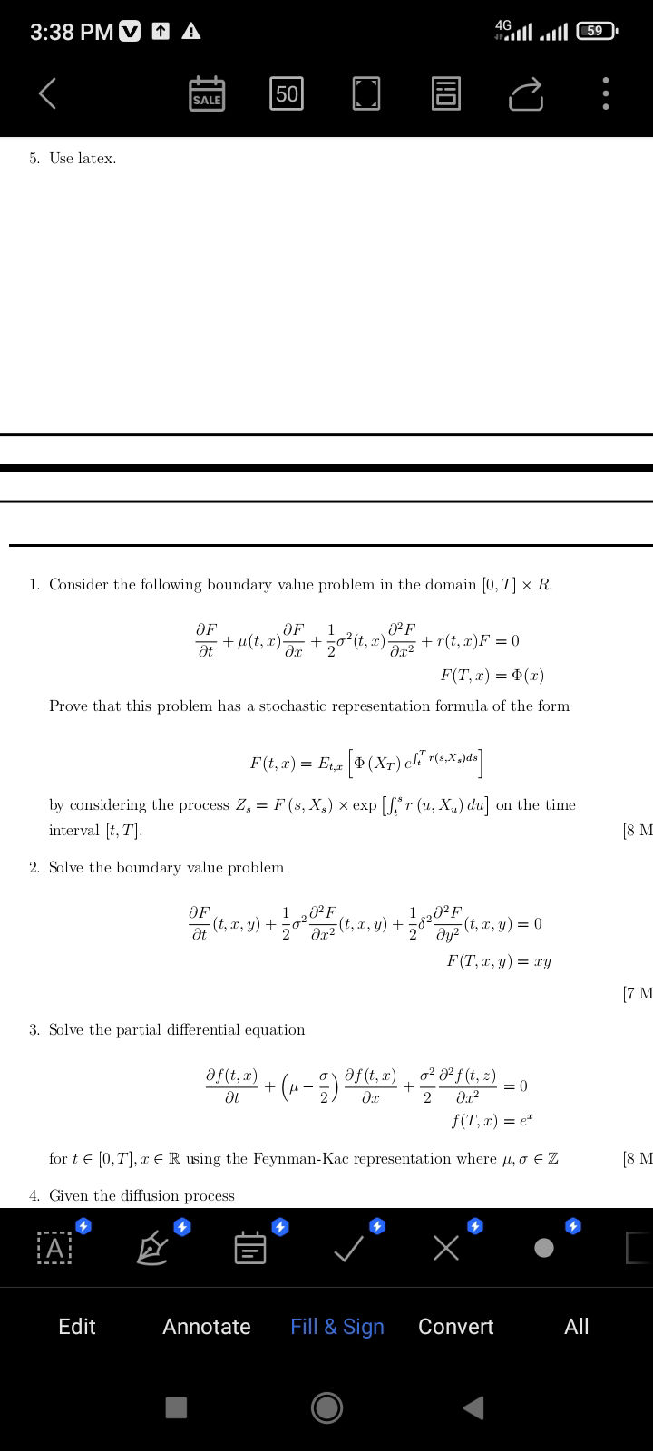 Instruction to use latex | StudyX