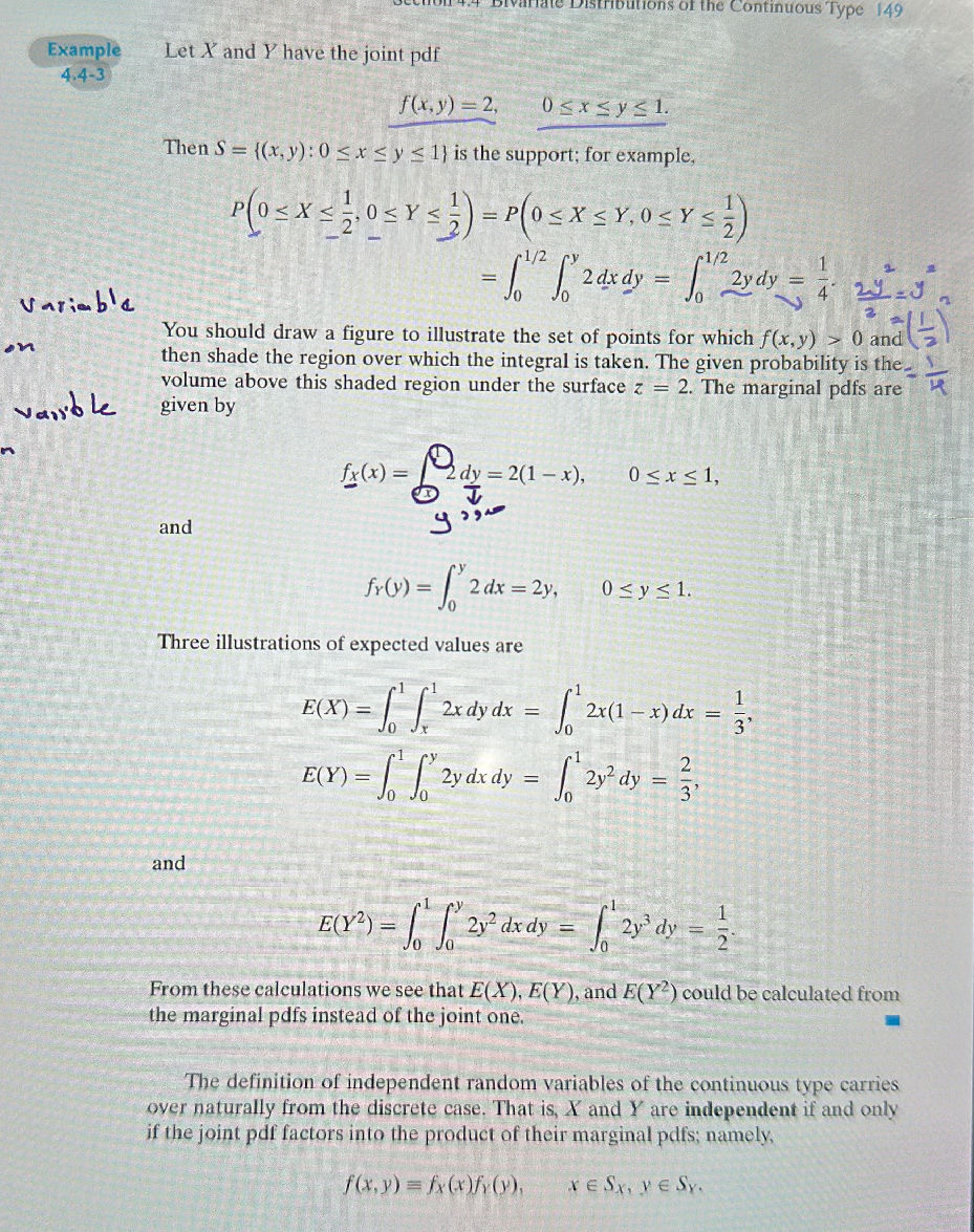 Example 4.4-3 Let X and Y have the joint | StudyX