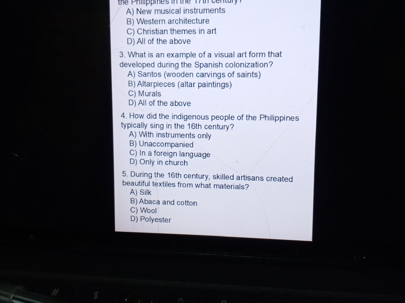 3. What is an example of a visual art form | StudyX