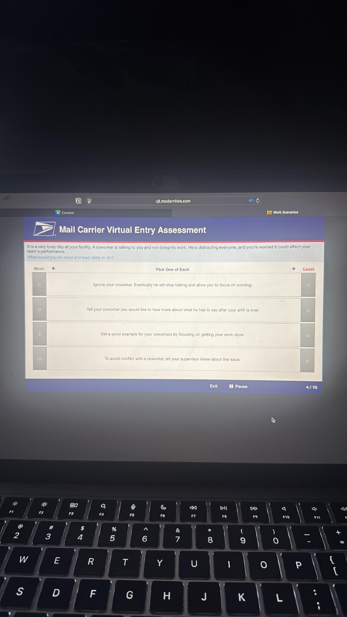 Mail Carrier Virtual Entry Assessment It is
