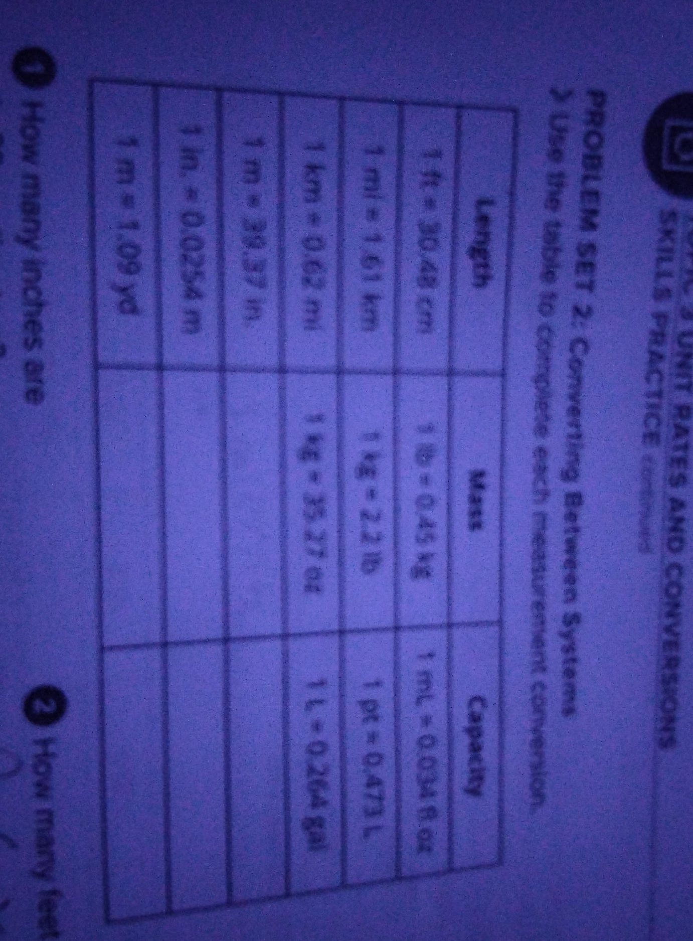 PROBLEM SET 2: Converting Between Systems > | StudyX