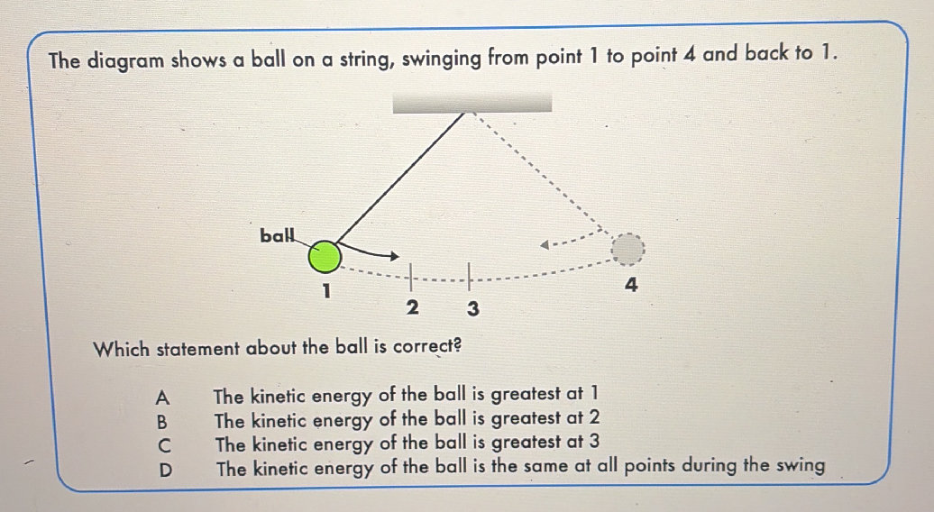 The diagram shows a ball on a string, | StudyX
