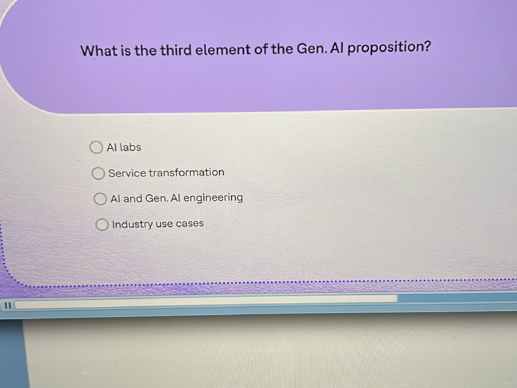What is the third element of the Gen. AI | StudyX