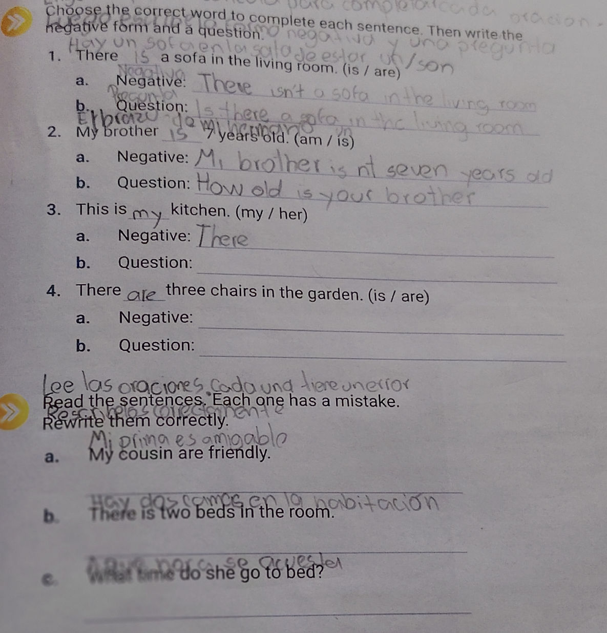 Choose the correct word to complete each | StudyX