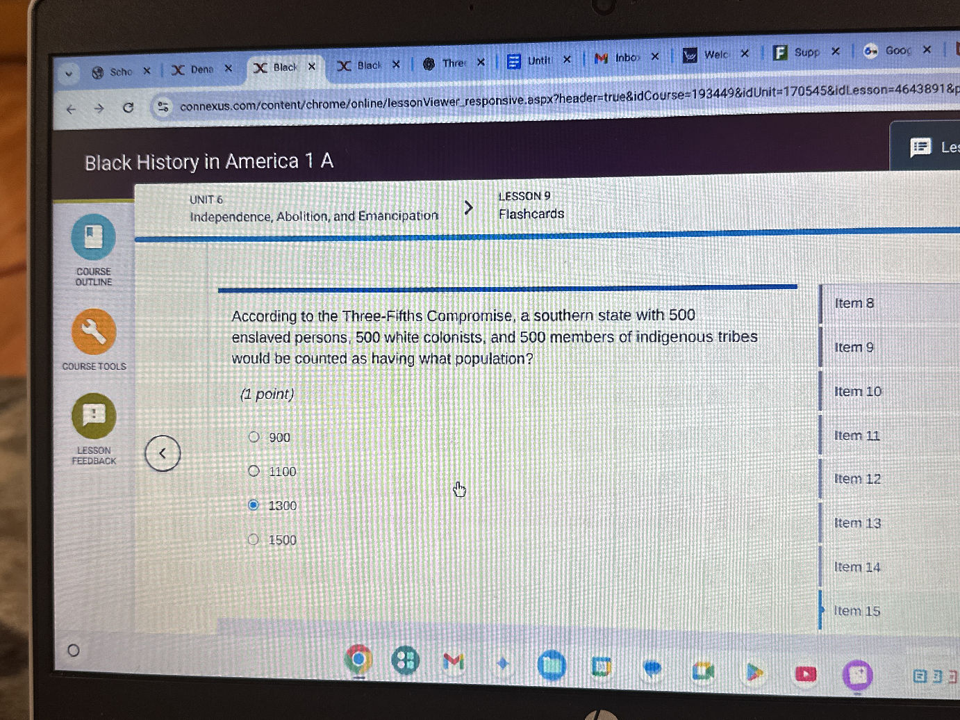 According to the Three-Fifths Compromise, a | StudyX