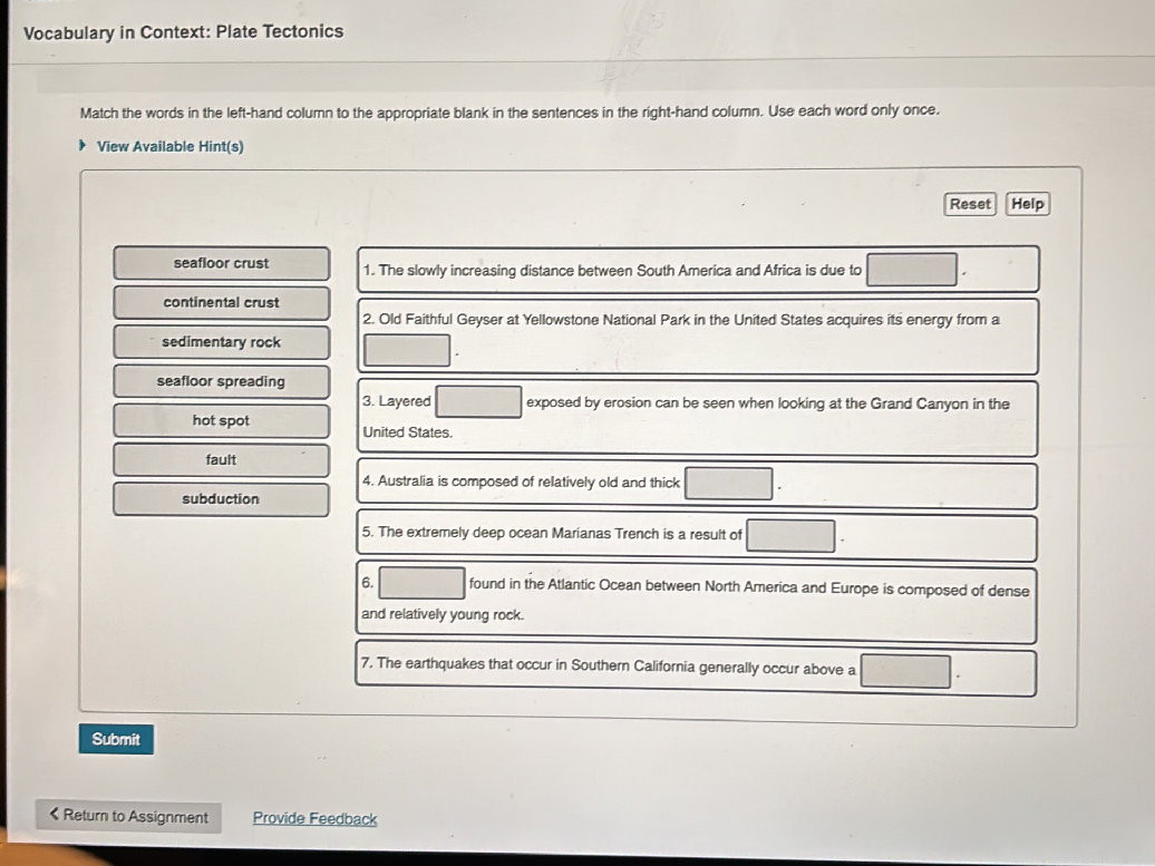 Vocabulary in Context: Plate Tectonics | StudyX