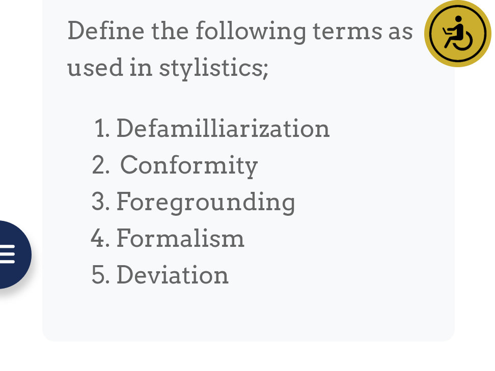 Define the following terms as used in | StudyX