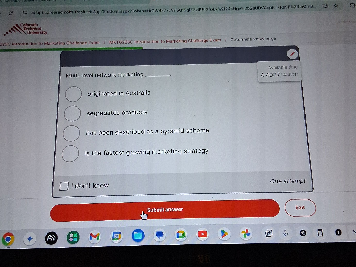 Multi-level network marketing ______ | StudyX