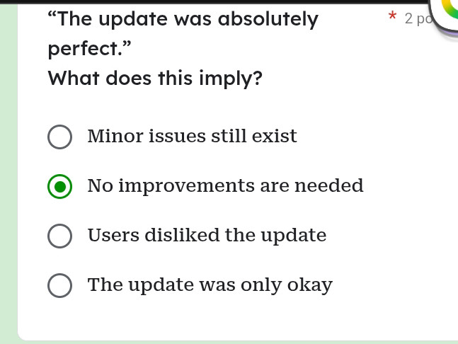 "The update was absolutely perfect." What | StudyX
