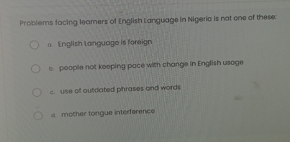 Problems facing learners of English Language | StudyX