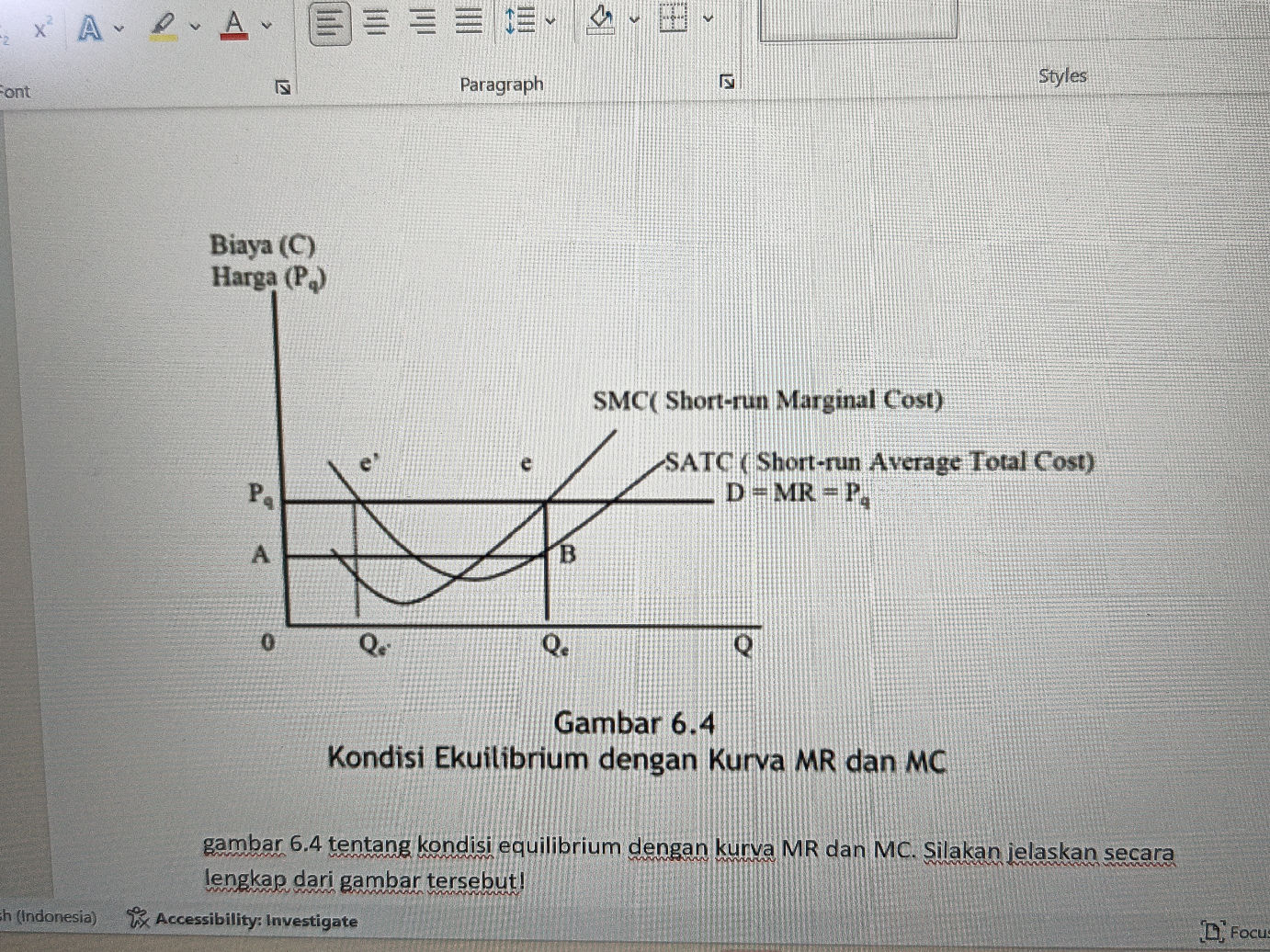 Gambar 6.4 tentang kondisi equilibrium