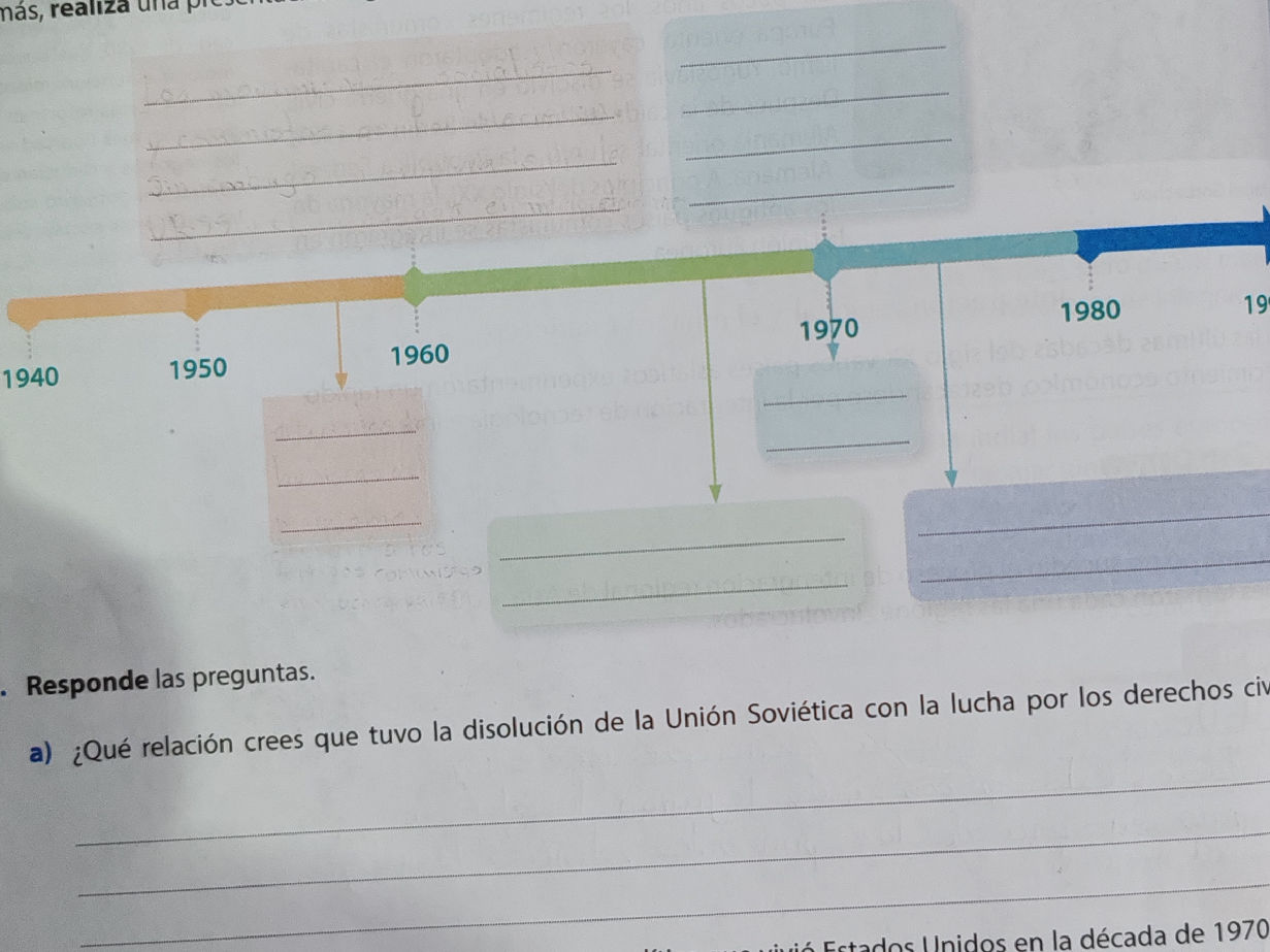 más, realiza una presentación. [Timeline | StudyX