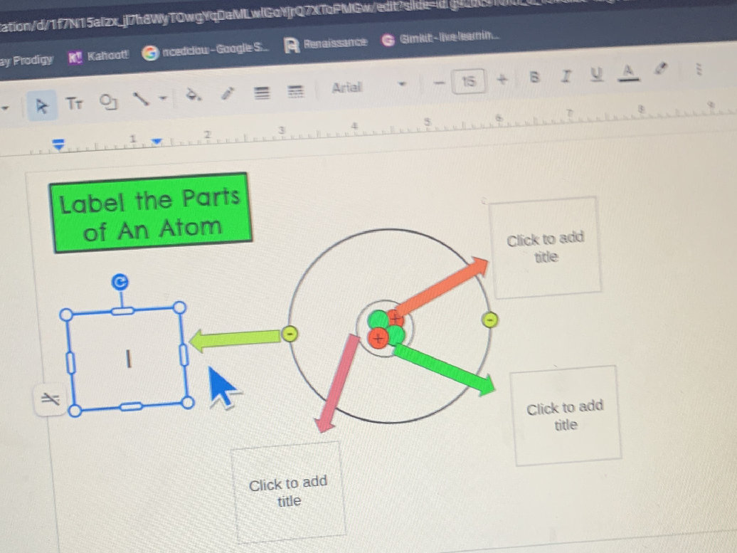 Label the Parts of An Atom. [Diagram shows | StudyX